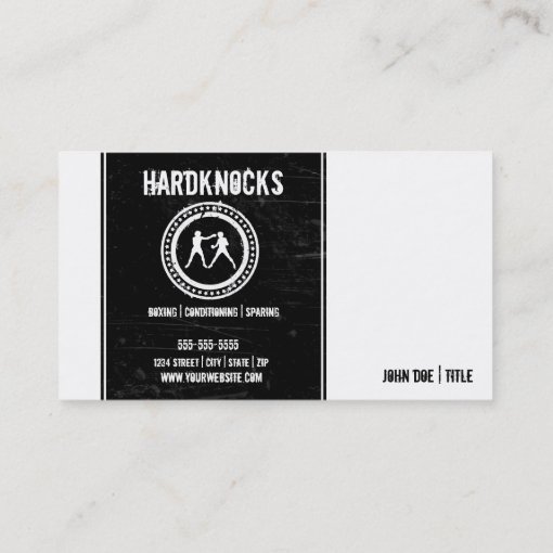 Boxing Gym Business Card loyalty card | Zazzle