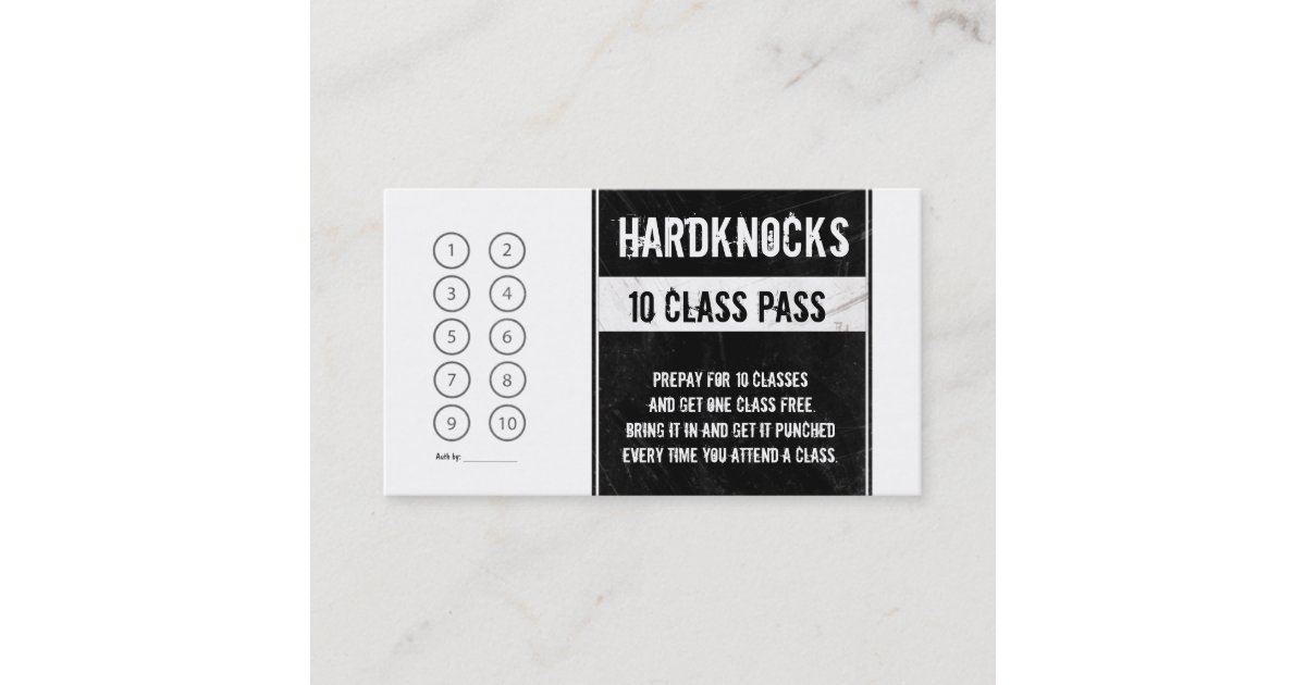 Boxing Gym Business Card loyalty card | Zazzle