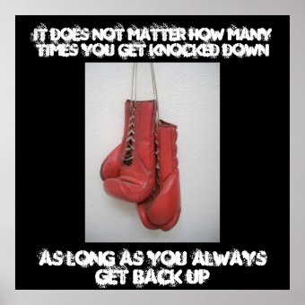 Boxing Inspirational Canvas Poster | Zazzle