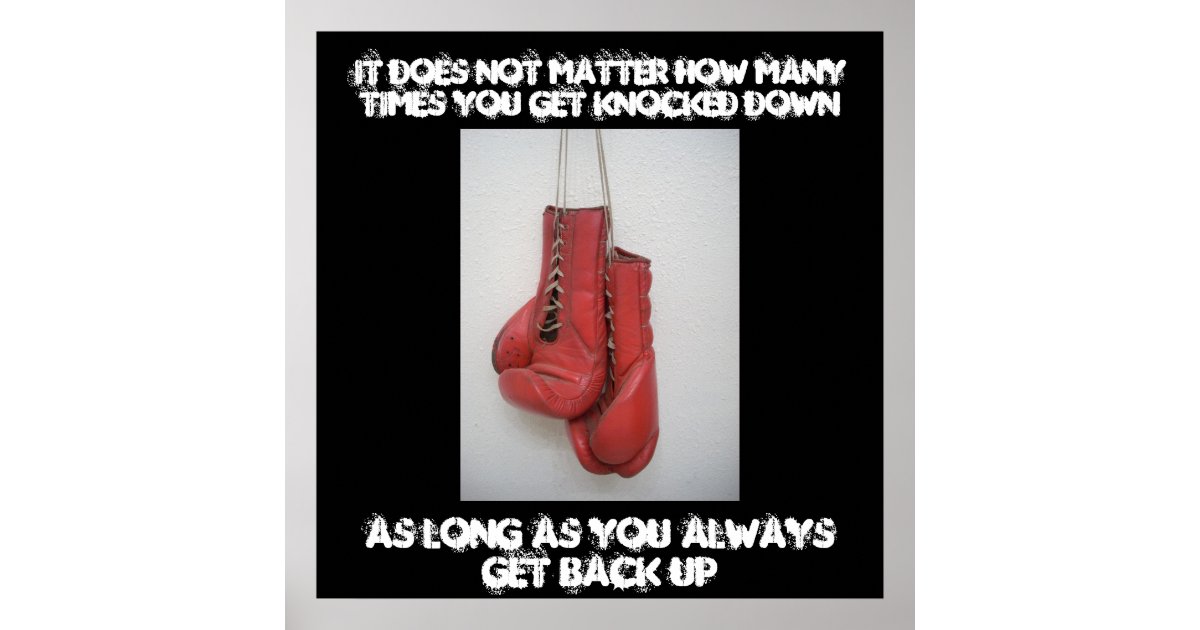 Boxing Inspirational Canvas Poster | Zazzle