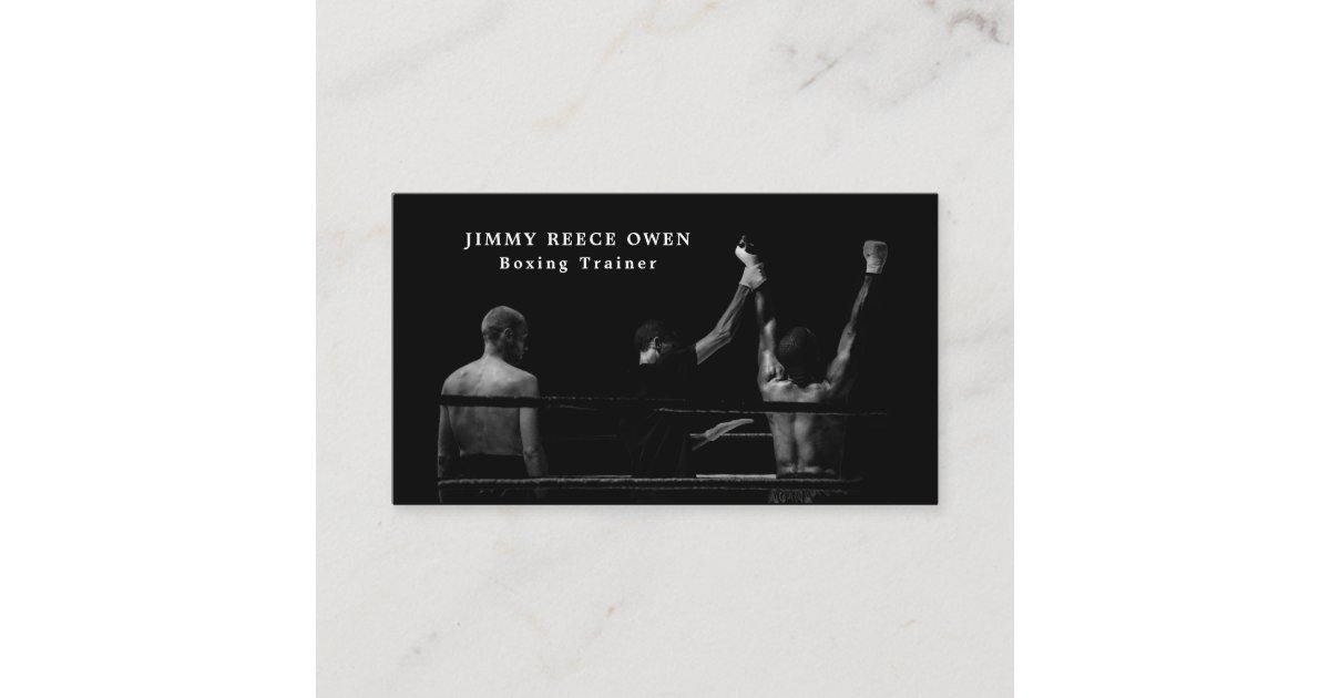 Boxing Match Champion, Boxer, Boxing Trainer Business Card | Zazzle