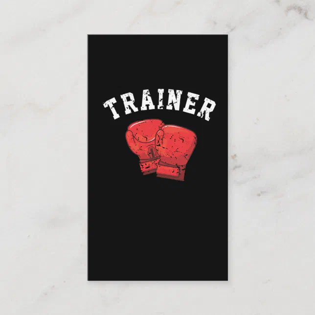 Boxing Trainer Boxer Personal Coach Box Training Business Card | Zazzle