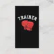 Boxing Trainer Boxer Personal Coach Box Training Business Card | Zazzle