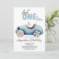 Boy 1st Fast One Birthday Invitation | Zazzle