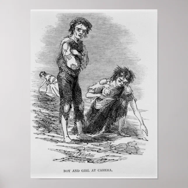 Boy and Girl at Cahera Poster | Zazzle