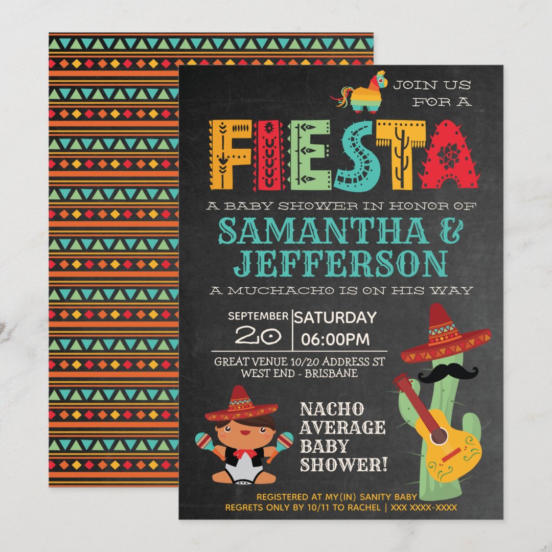 Boy Baby Mariachi Mexican Baby Shower Invitation | Zazzle