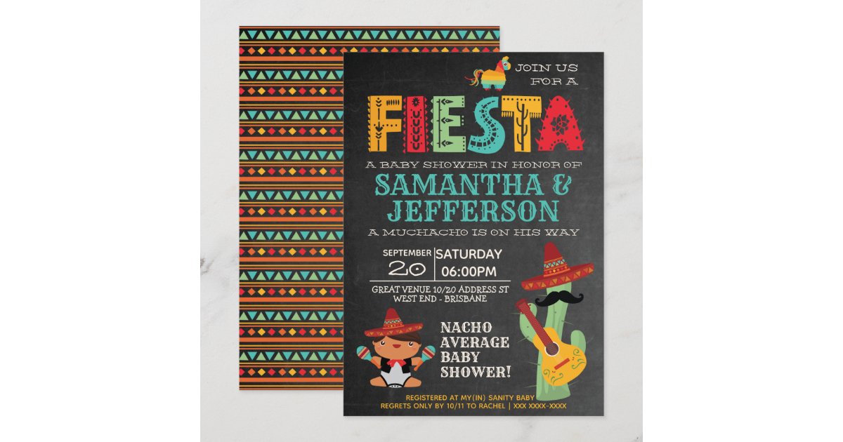 Boy Baby Mariachi Mexican Baby Shower Invitation | Zazzle