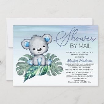 Boy Baby Shower By Mail Invitation | Zazzle