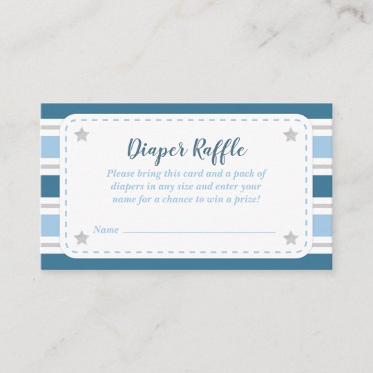 Boy Baby Shower Diaper Raffle Card | Zazzle.com
