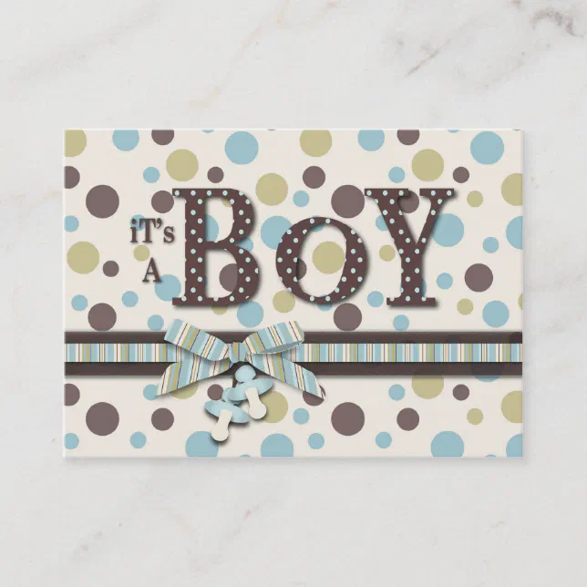 Boy Baby Shower Reminder Card | Zazzle