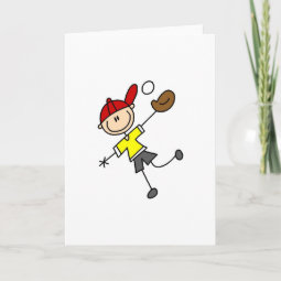 Boy Baseball Player Card | Zazzle