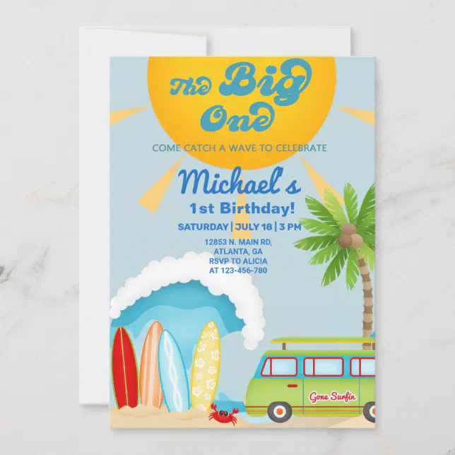Boy beach party, boy beach bash summer invitation. invitation | Zazzle