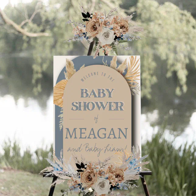 Boy Bohemian Baby Shower Welcome Sign | Zazzle