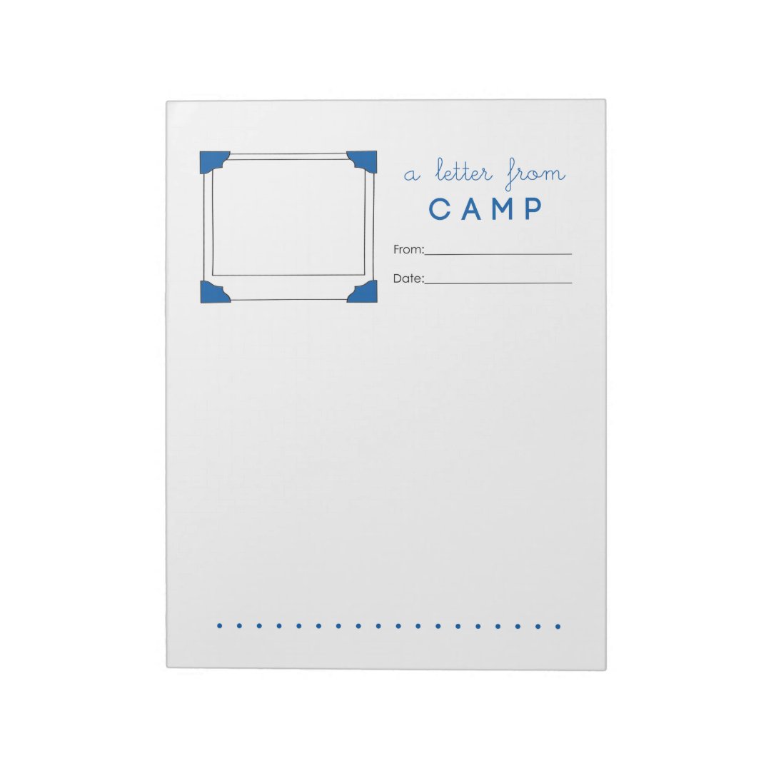 Boy Camp Stationery Camp Letter Notepad | Zazzle