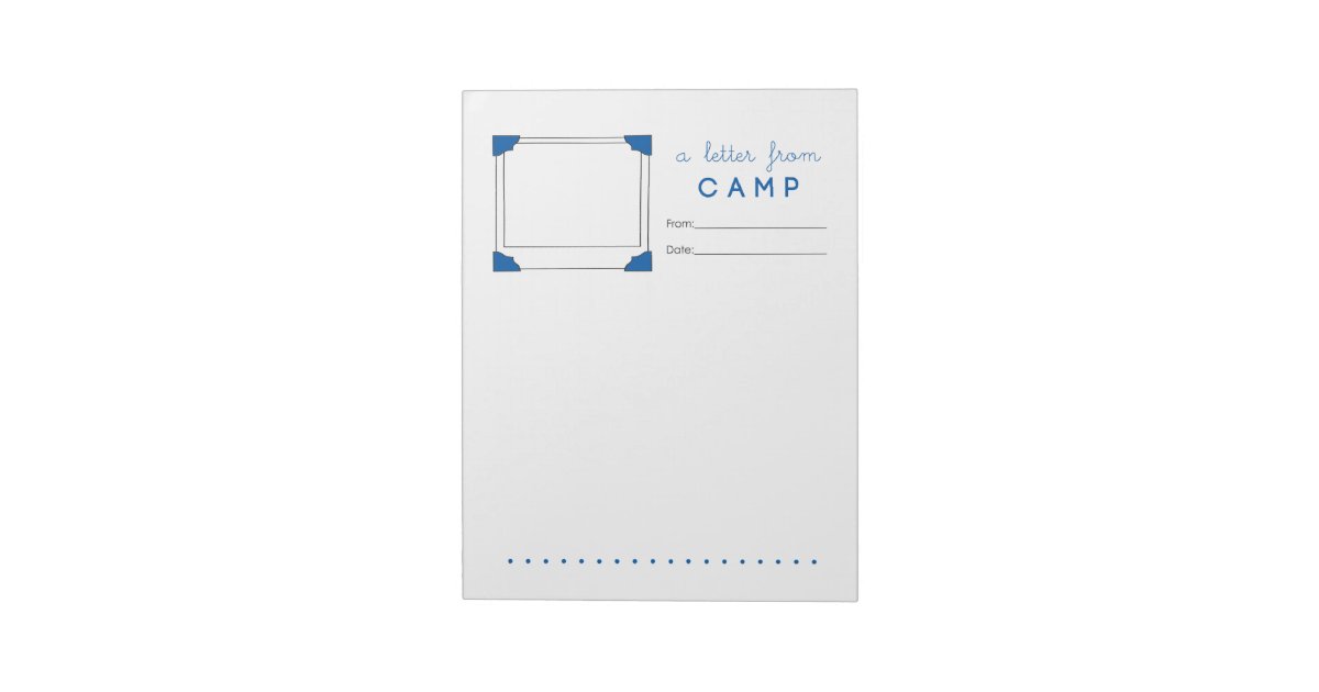 Boy Camp Stationery Camp Letter Notepad | Zazzle