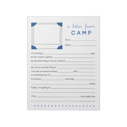 Boy Camp Stationery Letter from Camp Notepad | Zazzle.com