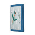Boy Cute Modern Blue Airplane Kids Travel Trifold Wallet | Zazzle