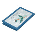 Boy Cute Modern Blue Airplane Kids Travel Trifold Wallet | Zazzle