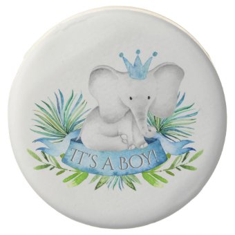 Boy Elephant Baby Shower Dipped Oreo Cookies | Zazzle