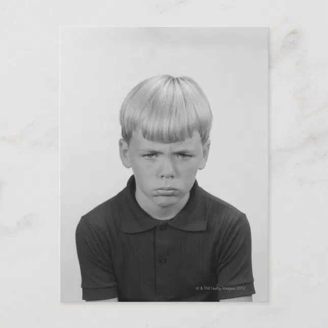 Boy Facial Expressions Postcard | Zazzle