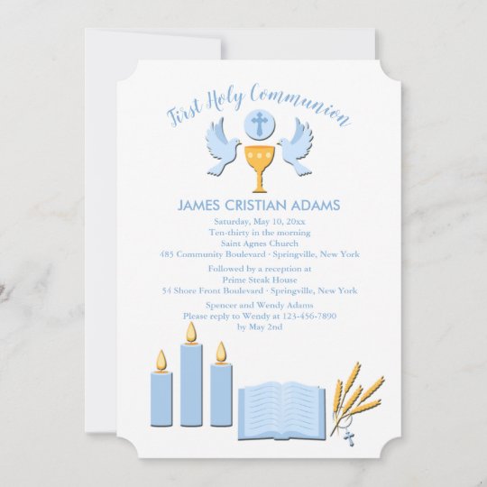 Boy First Communion Invitation | Zazzle.com