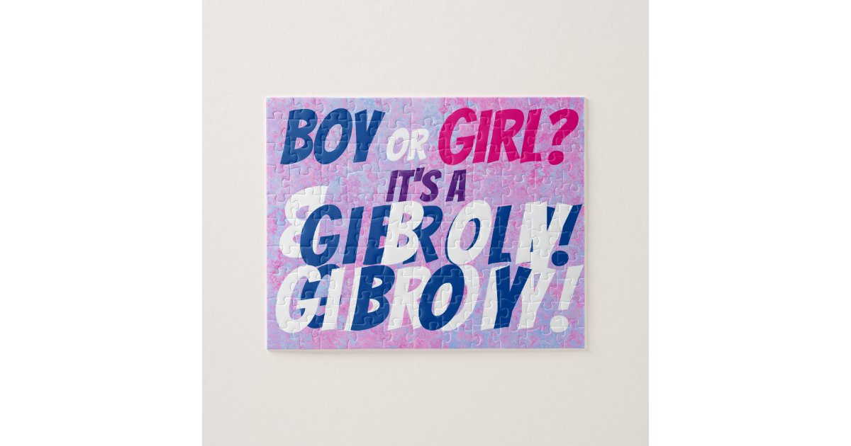 Boy Gender Reveal Jigsaw Puzzle | Zazzle