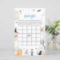 Boy Halloween Little Boo Baby Shower Bingo Game | Zazzle