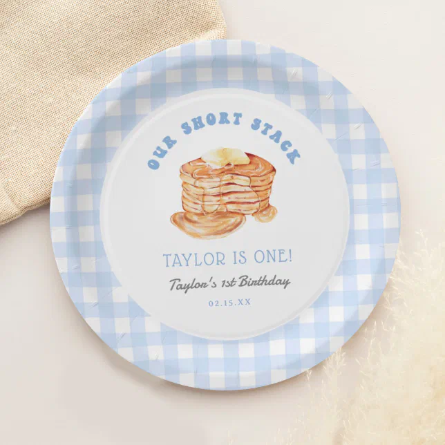 Boy Pancake Breakfast Birthday Party Paper Plates | Zazzle