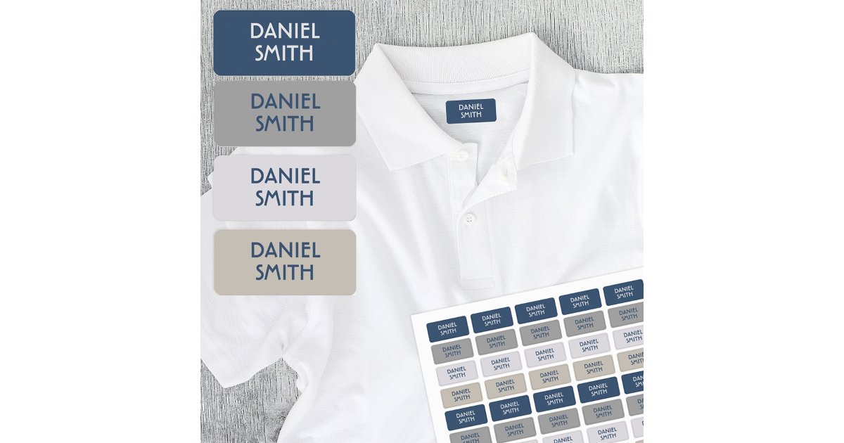 Boy School Daycare Name Labels | Zazzle