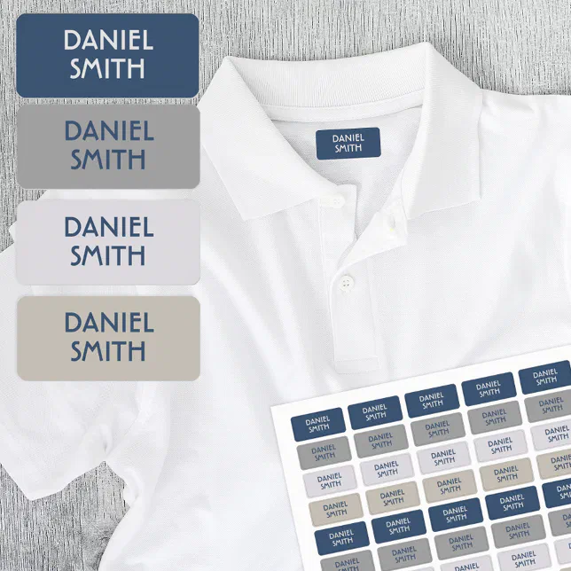 Boy School Daycare Name Labels | Zazzle