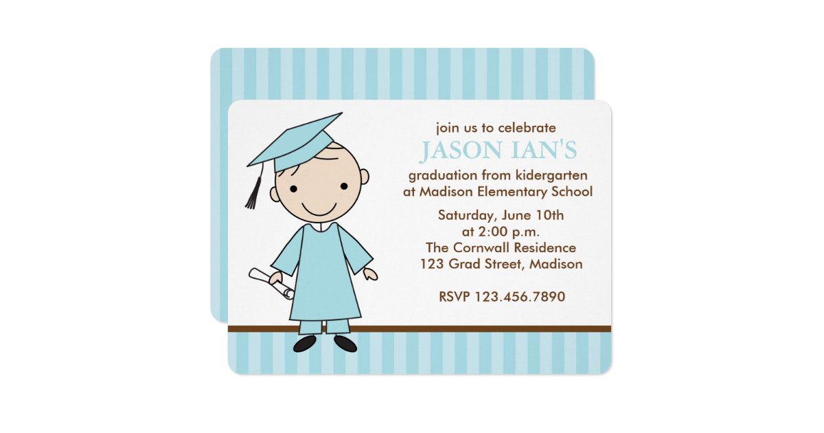 Boy School Graduation Party Invitation | Zazzle.com
