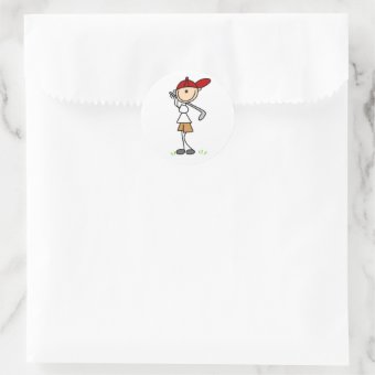 Boy Swinging His Golf Club Sticker | Zazzle
