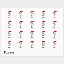 Boy Swinging His Golf Club Sticker | Zazzle