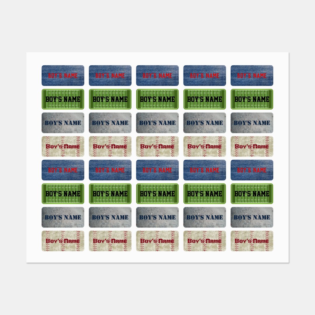 Boy Themes Clothing Kids' Labels | Zazzle