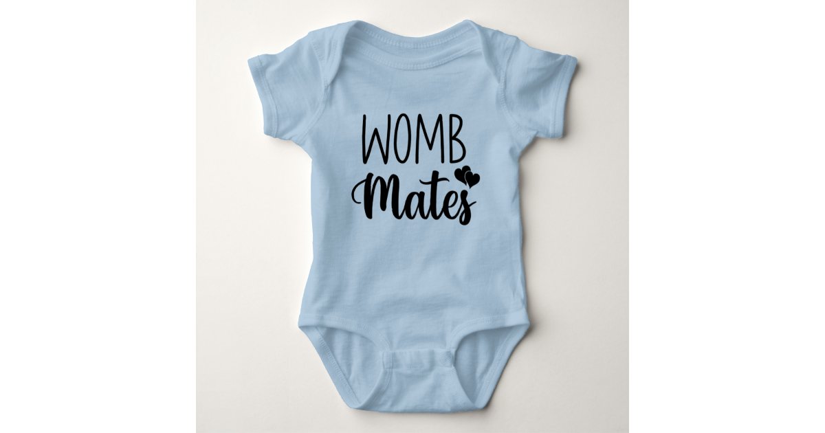 BOY - Womb Mates Bodysuit Black Font | Zazzle