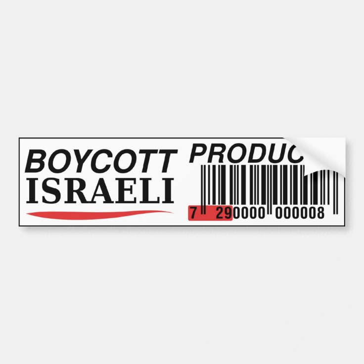 Boycott Israeli Products bumpersticker Bumper Sticker | Zazzle
