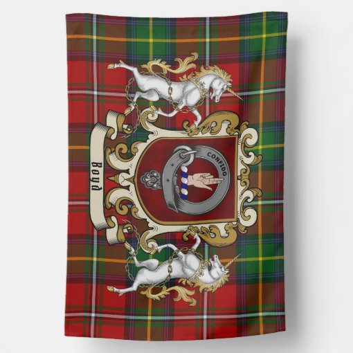 Boyd Clan Badge & Tartan House Flag | Zazzle