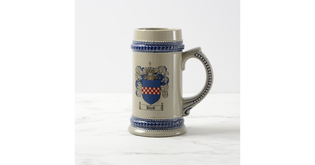 Boyd Coat of Arms Stein / Boyd Family Crest Stein | Zazzle