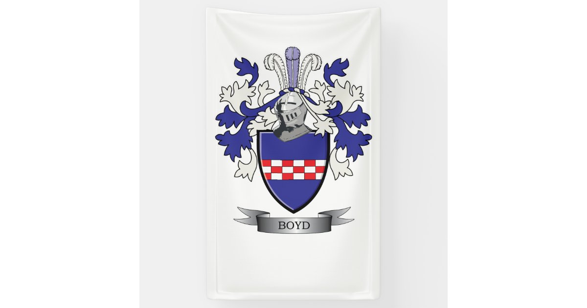 Boyd Family Crest Coat of Arms Banner | Zazzle