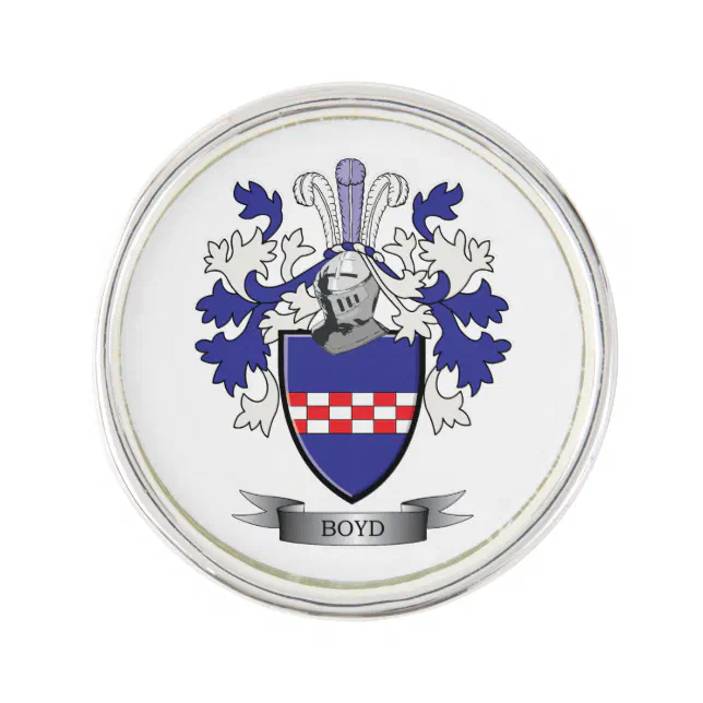 Boyd Family Crest Coat of Arms Lapel Pin | Zazzle