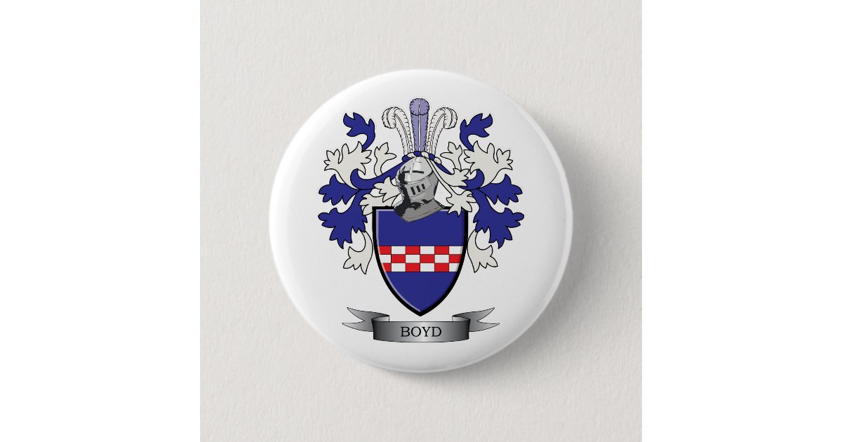 Boyd Family Crest Coat of Arms Pinback Button | Zazzle