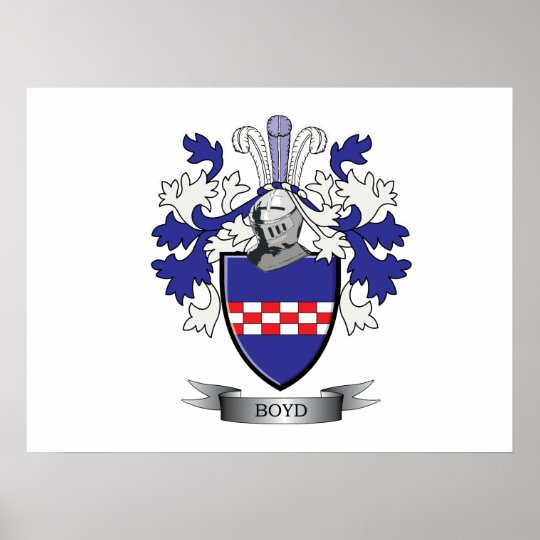 Boyd Family Crest Coat of Arms Poster | Zazzle.com