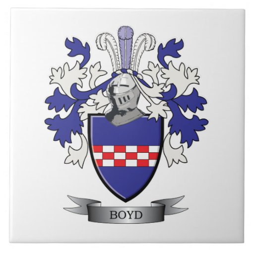 Boyd Family Crest Coat of Arms Tile | Zazzle