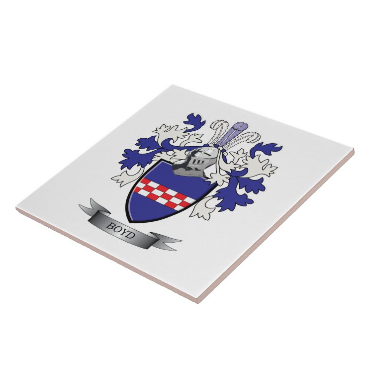 Boyd Family Crest Coat of Arms Tile | Zazzle