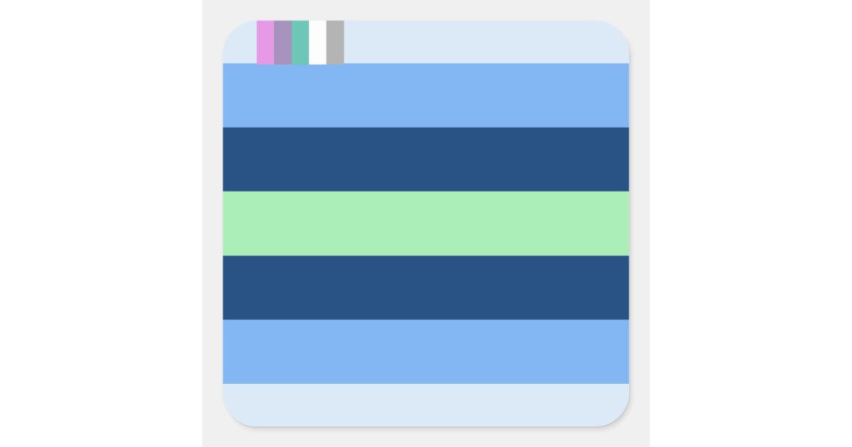 Boyflux alternate pride flag square sticker | Zazzle