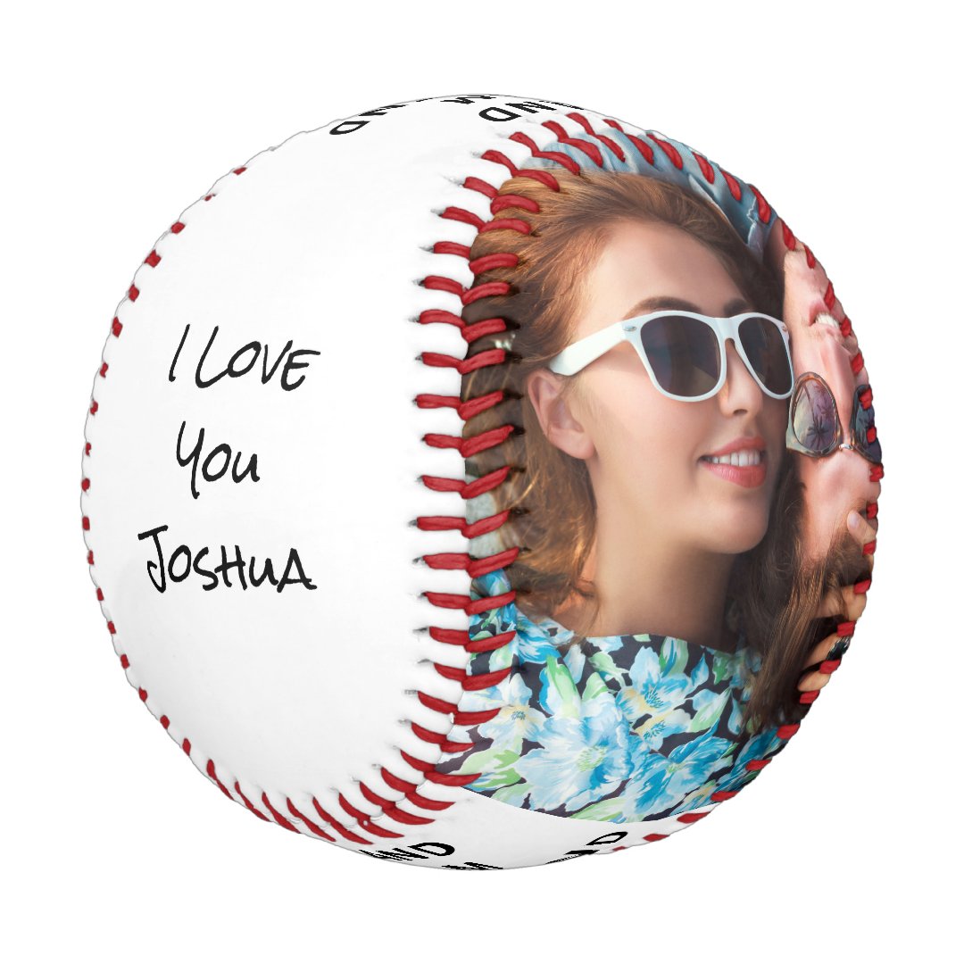 Boyfriend Personalized Photos Baseball | Zazzle