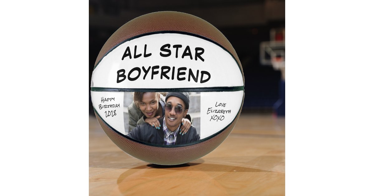 Boyfriend Photo Personalized Basketball | Zazzle