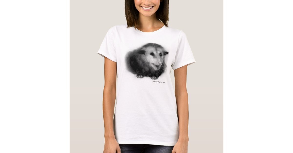Boyfriend shirt with fuzzy possum | Zazzle