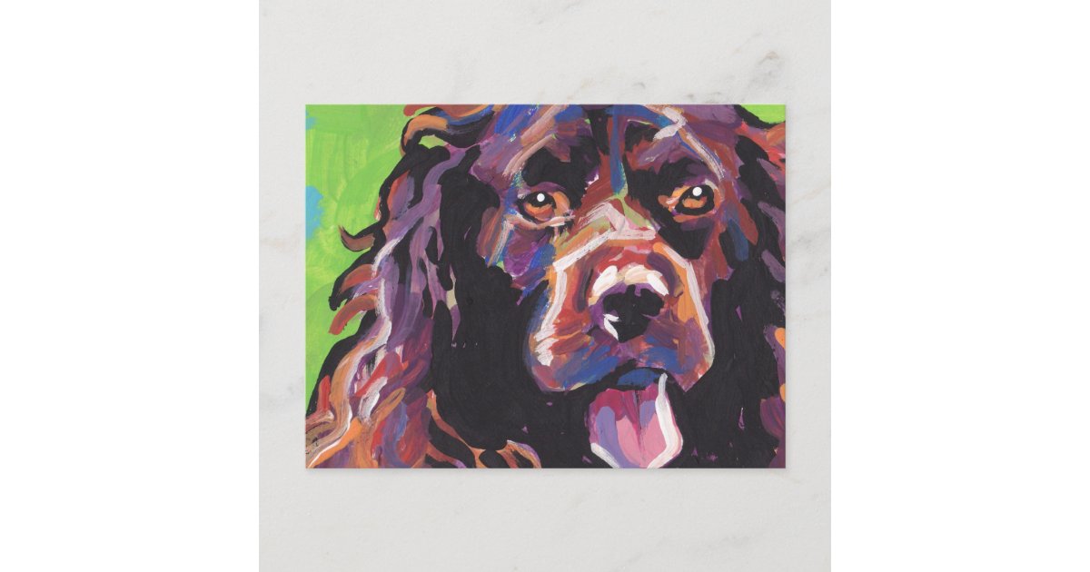 Boykin Spaniel Bright Colorful Pop Dog Art Postcard | Zazzle