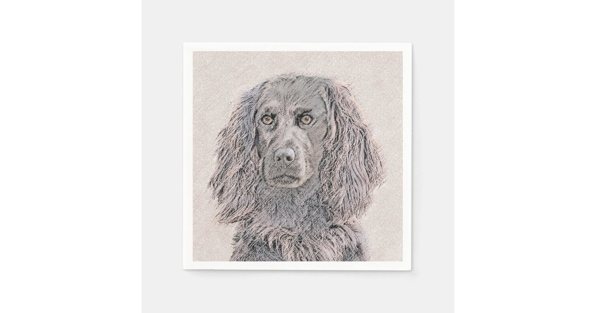 Boykin Spaniel Painting - Cute Original Dog Art Napkins | Zazzle
